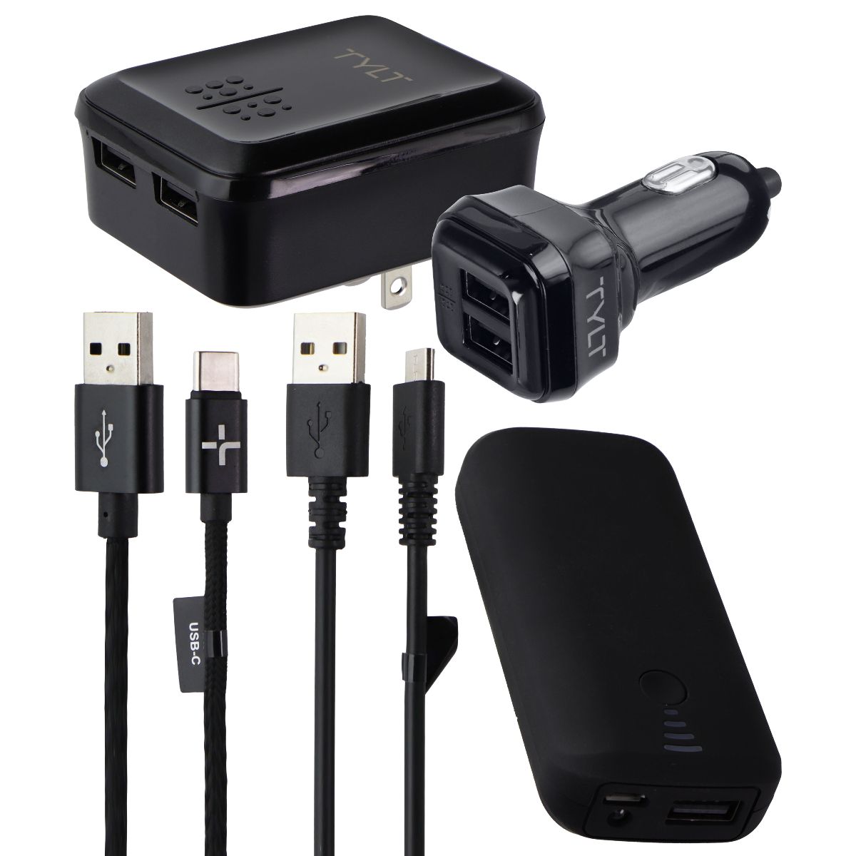 TYLT Travel - Mobile Accessory Kit with Bank/Wall/Car Chargers & USB-C Cable 54729793026 | eBay